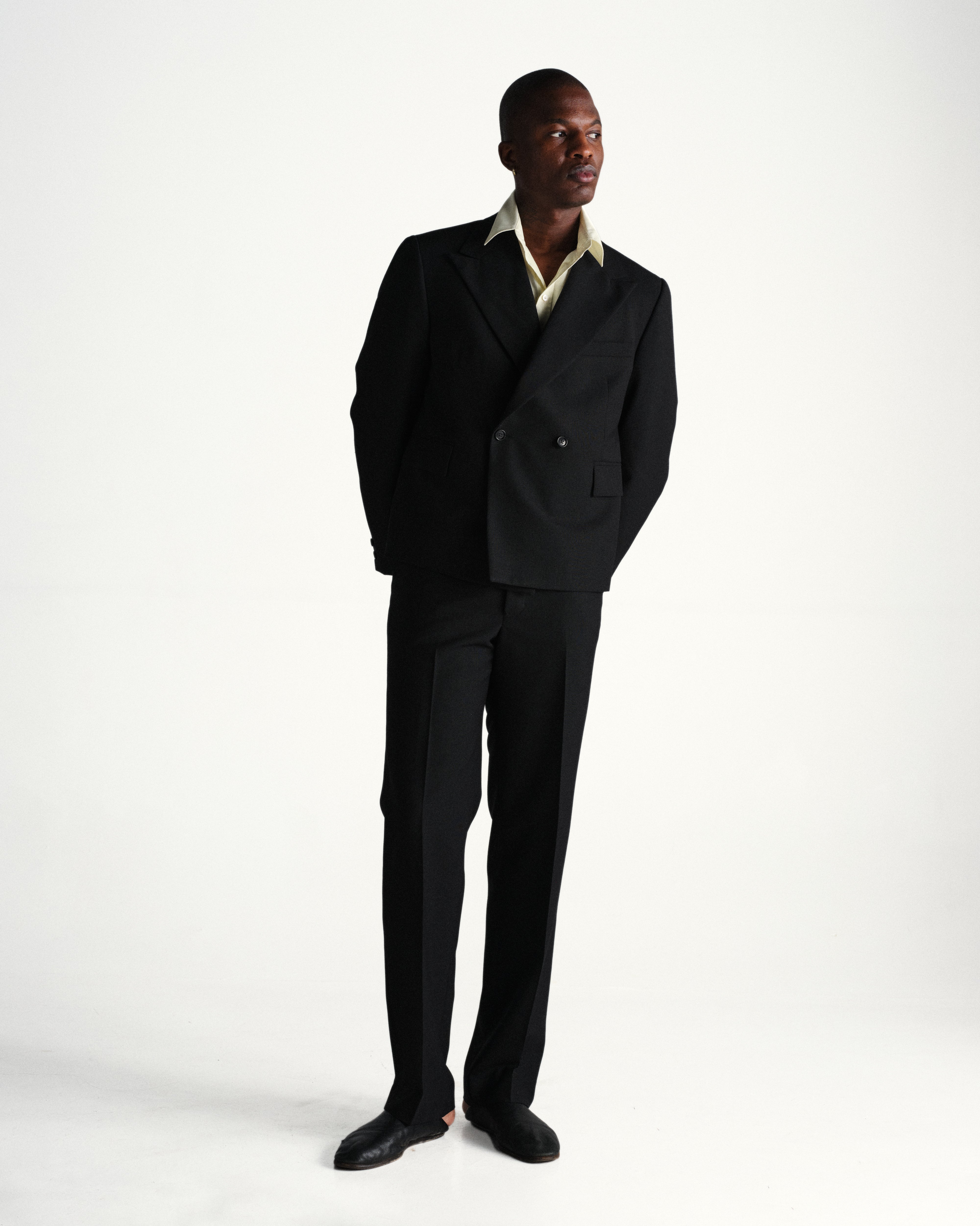 double breasted jacket - black – connor mcknight